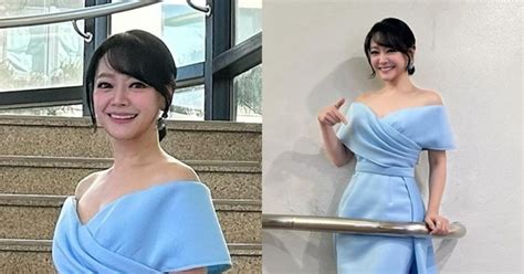 뮤지컬 배우 김소현 얼마나 말랐으면 계단 봉 사이 쏙 오프숄더 드레스룩 패션엔