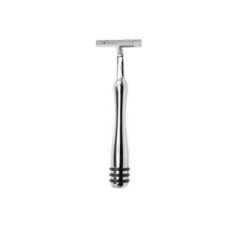 Parker Chrome Twin Blade Razor Handle For Gillette Trac Ii Cartridges