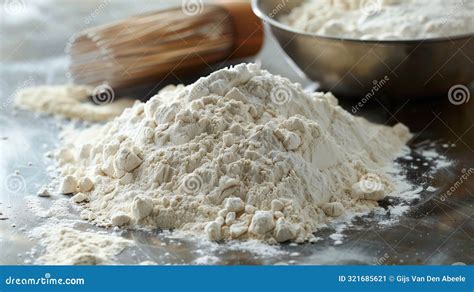 Messy Flour Spill On Silver Surface Stock Illustration Illustration