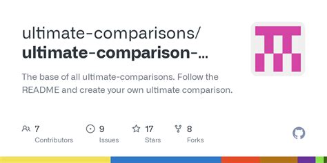 Github Ultimate Comparisonsultimate Comparison Framework The Base