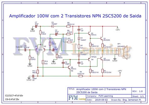 100w Transistor Audio Amplifier Circuit Diagram Circuit Diagram