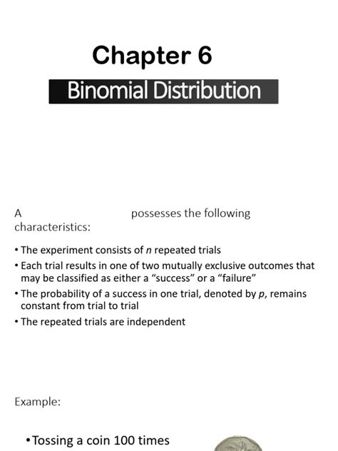 Chapter 6 Binomial Probability Distribution Pdf Probability Distribution Probability Theory