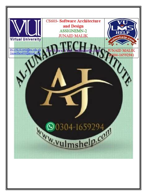 Cs603 Solution 2 By Junaid Pdf Systems Engineering Information Technology