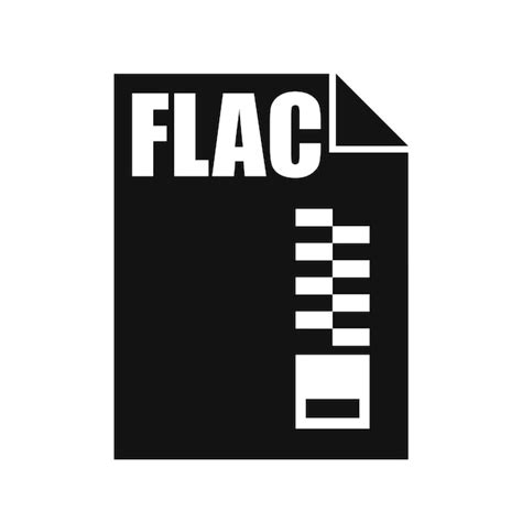 Premium Vector Flac Black File Vector Icon Flat Design Style