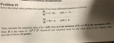 solved problem 1 olve the initial value problem for a
