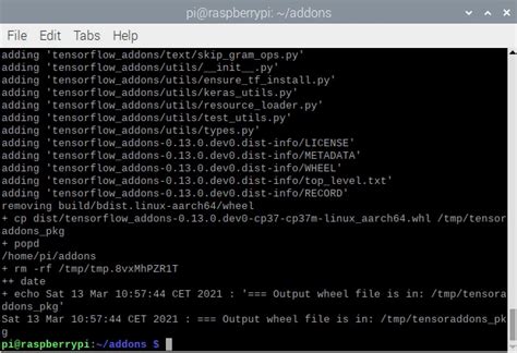 Install Tensorflow Addons On Raspberry 64 Os Q Engineering