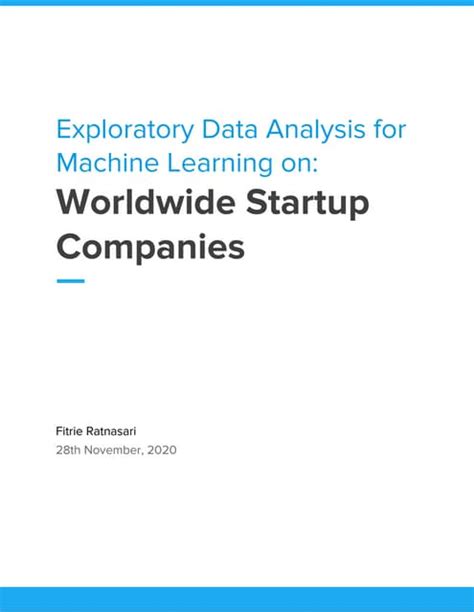 Exploratory Data Analysis Of Worldwide Startup Companies Using Python Pdf Mergers And