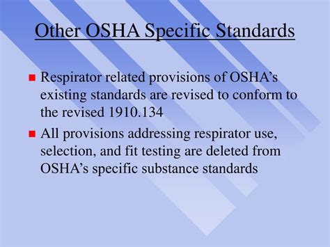 PPT OSHAs Respiratory Protection Standard CFR PowerPoint Presentation ID