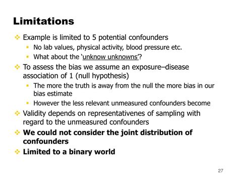Ppt Sensitivity Analysis For Residual Confounding Powerpoint