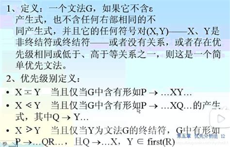 编译原理——自下而上的语法分析方法（算符优先分析法） 算法优先分析法 csdn博客