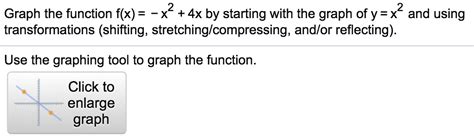 Solved 2 Graph The Function Fxx 4x By Starting With The