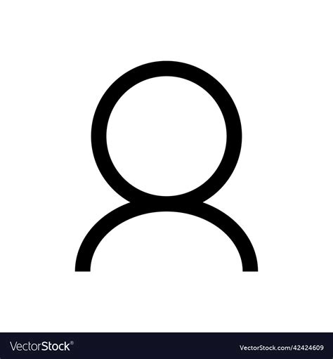 A Simple Profile Icon Royalty Free Vector Image