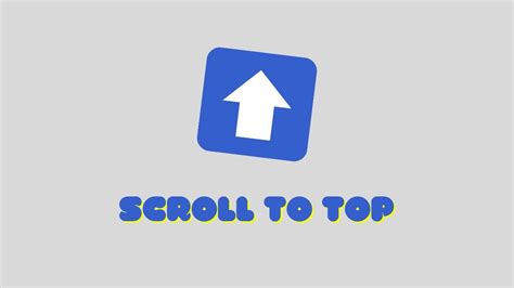 Scroll To Top Javascript الإنتقال إلى أعلى الصفحة بالجافاسكربت