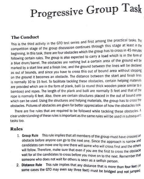 SOLUTION Ssb Interview Progressive Group Task Studypool