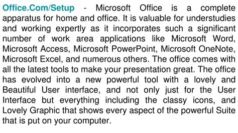 PPT MS Office Setup PowerPoint Presentation Free Download ID