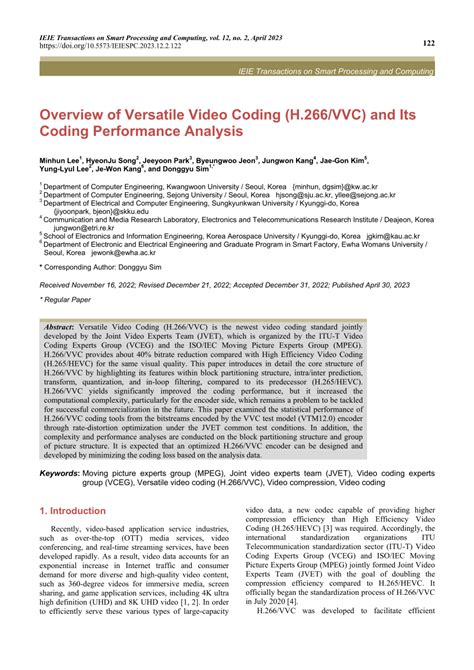 pdf overview of versatile video coding h 266 vvc and its coding