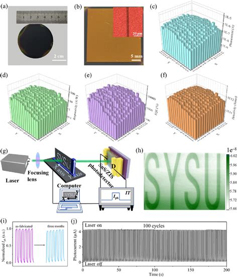 scalable fabrication of a sns zis photodetection array and the imaging