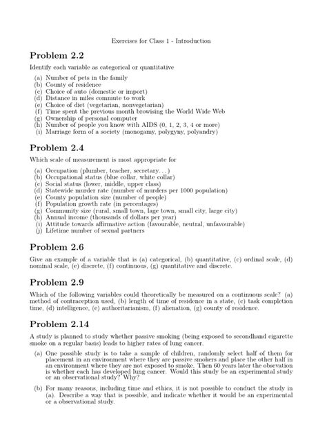 Exercises Class 1 Pdf