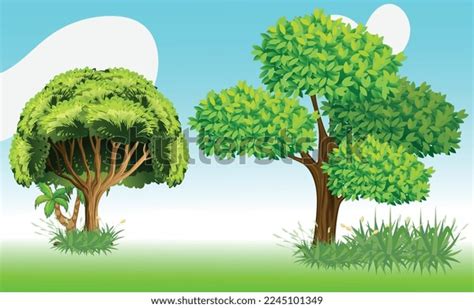 Tree Grass Design Eps Vector Stock Vector Royalty Free 2245101349 Shutterstock