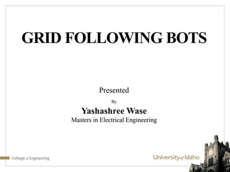 Grid Following Bots Using Atmega16 Microcontroller Pptx