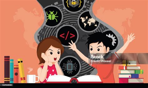 여학생은 책을 엽니 다 학교 교육 상상력에 다시 개념 수학 소모품 및 학습에 대해 읽는 학생 소년과 소녀 수평 웹 배너 템플릿입니다 벡터 일러스트레이션 Cpu에 대한 스톡