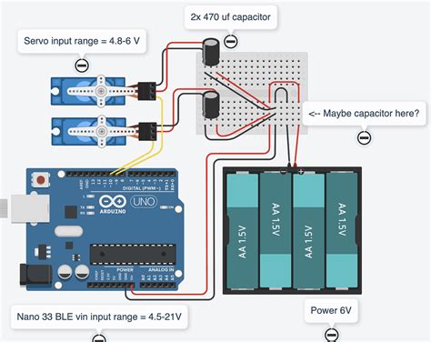Which Capacitor S Can I Use For 2 Servos And Where Do I Place Them General Guidance
