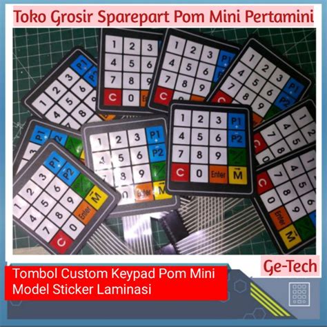 Jual Keypad Pom Mini Sticker Laminasi Tombol Custom Shopee Indonesia