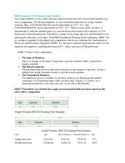 IEEE Format Explained Pdf IEEE Standard Floating Point Numbers Very Large Numbers Or