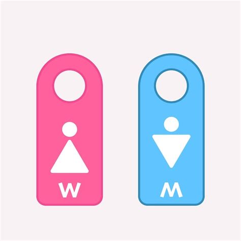 Premium Vector Toilet Vector Icons Male Or Female Restroom Wc