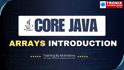 Introduction To Arrays Core Java Telugu Tutorials Core Java