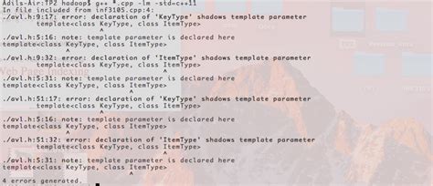 C I Dont Understand The Error Message In Declaration The Avl Tree