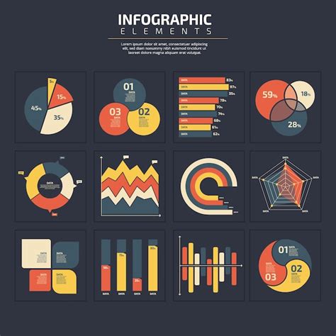 premium vector business data visualization process chart abstract