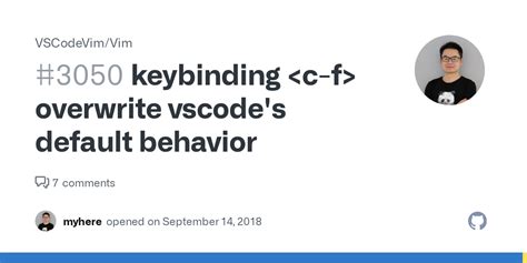 Keybinding Overwrite Vscodes Default Behavior · Issue 3050