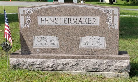 Fenstermaker Carl Luther “dutchy” Ww2 Gravestone