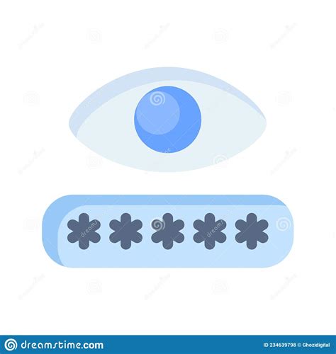 Password Entry With Hidden Input Single Isolated Icon With Flat Style Stock Vector