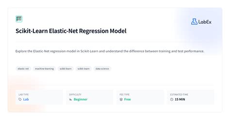 Elastic Net Regression Model With Scikit Learn Labex