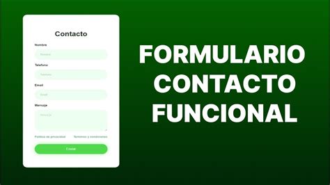 cómo configurar formulario de contacto en html mundowin