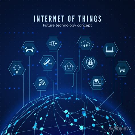 Internet Of Things Iot Concept Global Network Connection Monitoring