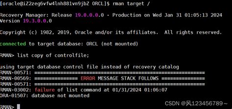 Oracle 恢复管理器工具（rman找回丢失的控制文件）rman恢复控制文件 Csdn博客