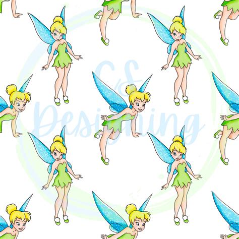 Fairy Seamless Seamless Pattern Tinkerbell Fairy Digital Paper Tinkerbell Seamless Pattern Peter