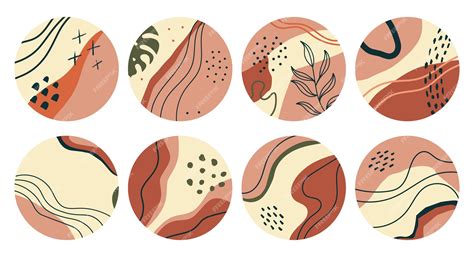 набор различных геометрических фигур с подсветкой из листьев Премиум векторы