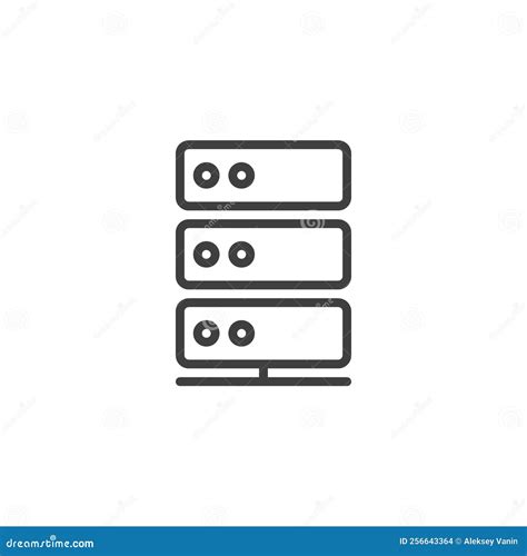 Database Server Line Icon Stock Illustration Illustration Of Line 256643364