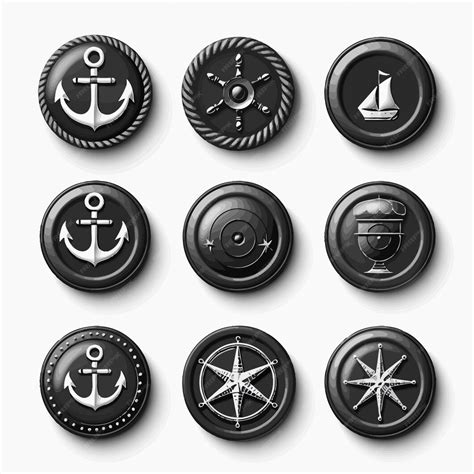 A Collection Of Different Types Of Nautical Items Including A Ship Anchor And Anchor Premium
