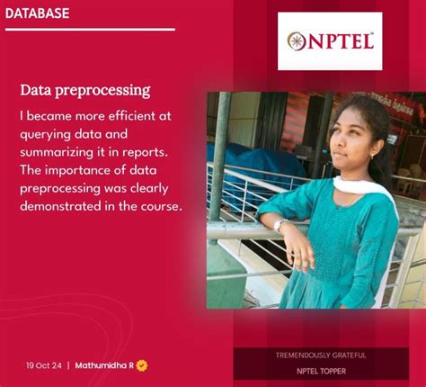 Nptel Dbms Continuouslearning Databasemanagement Sql Achievementunlocked Mathumidha