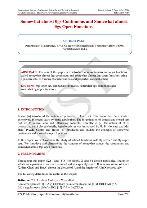 pdf somewhat almost θgs continuous and somewhat almost θgs open functions