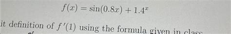solved what is the equation for the derivitive of