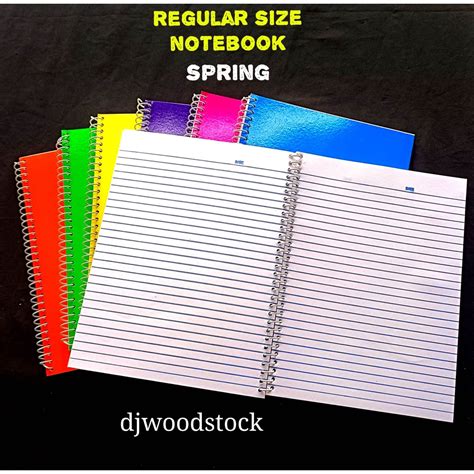 Notebook Spring Type Regular Size Notebook Spring Type Notebook Sold Per Piece Shopee
