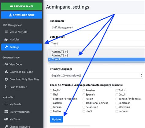 For Customers Replace Coreui Theme To Use V2116 Instead Of V30
