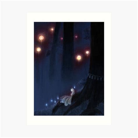 Forest Ghost TeaKitsune Fox Yokai Art Print For Sale By TeaKitsune Redbubble