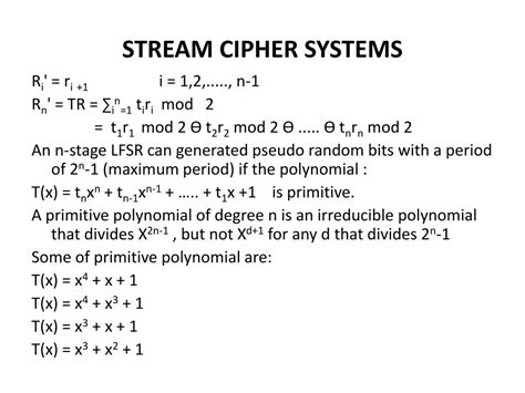PPT Lecture 5 STREAM CIPHER SYSTEM PowerPoint Presentation Free Download ID 4700869